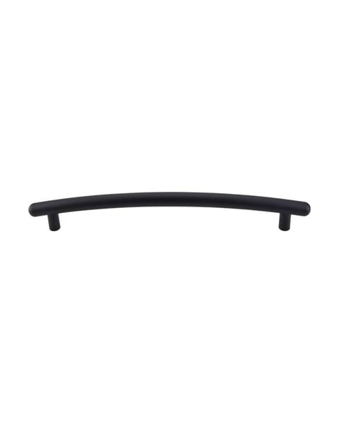 Top Knobs TK170BLK, 12 Inch Center to Center Appliance Appliance Pull Curved, Flat Black ...
