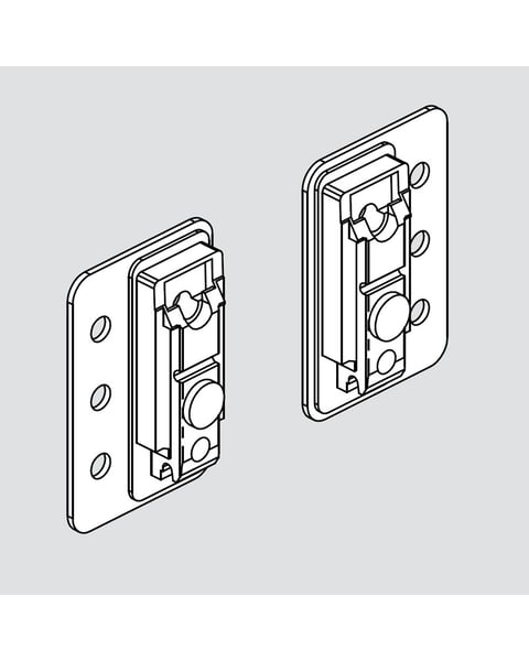Blum 175H3100, Aventos Mounting Plate with Bracket Set | CabinetParts.com