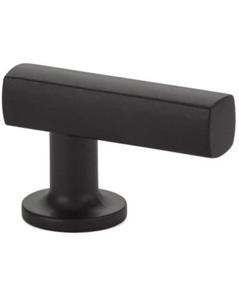 Emtek 86452US19, 1-1/8 Inch x 1-7/8 Inch Freestone Finger Cabinet Pull, Flat Black ...